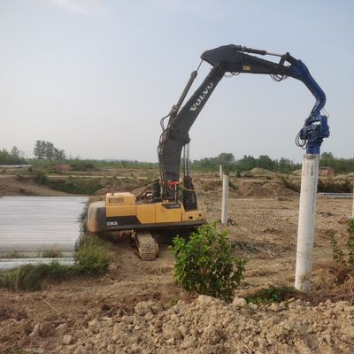 8 Meter Sheet Piles Mini Pile Driver / Small Excavator Drive Vibro Hammer