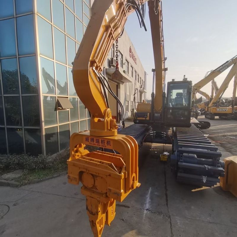 2500rpm Hydraulic Excavator Mounted Pile Driver For 8m Piling Depth