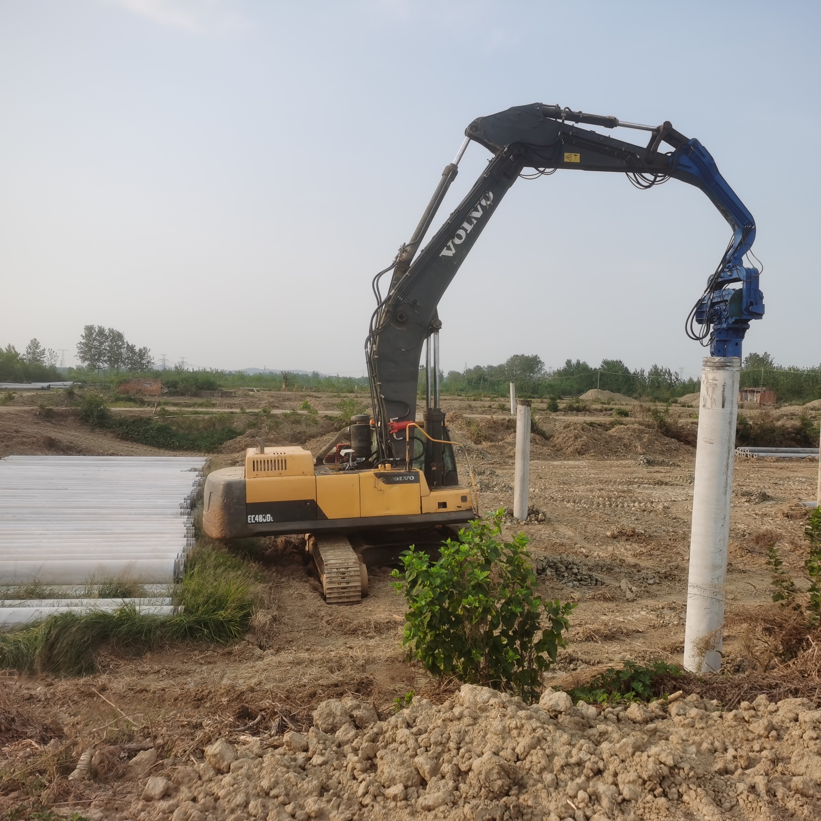 Excavator Mounted Vibro Hammer / Pile Driver For 10 Meter Piling ...