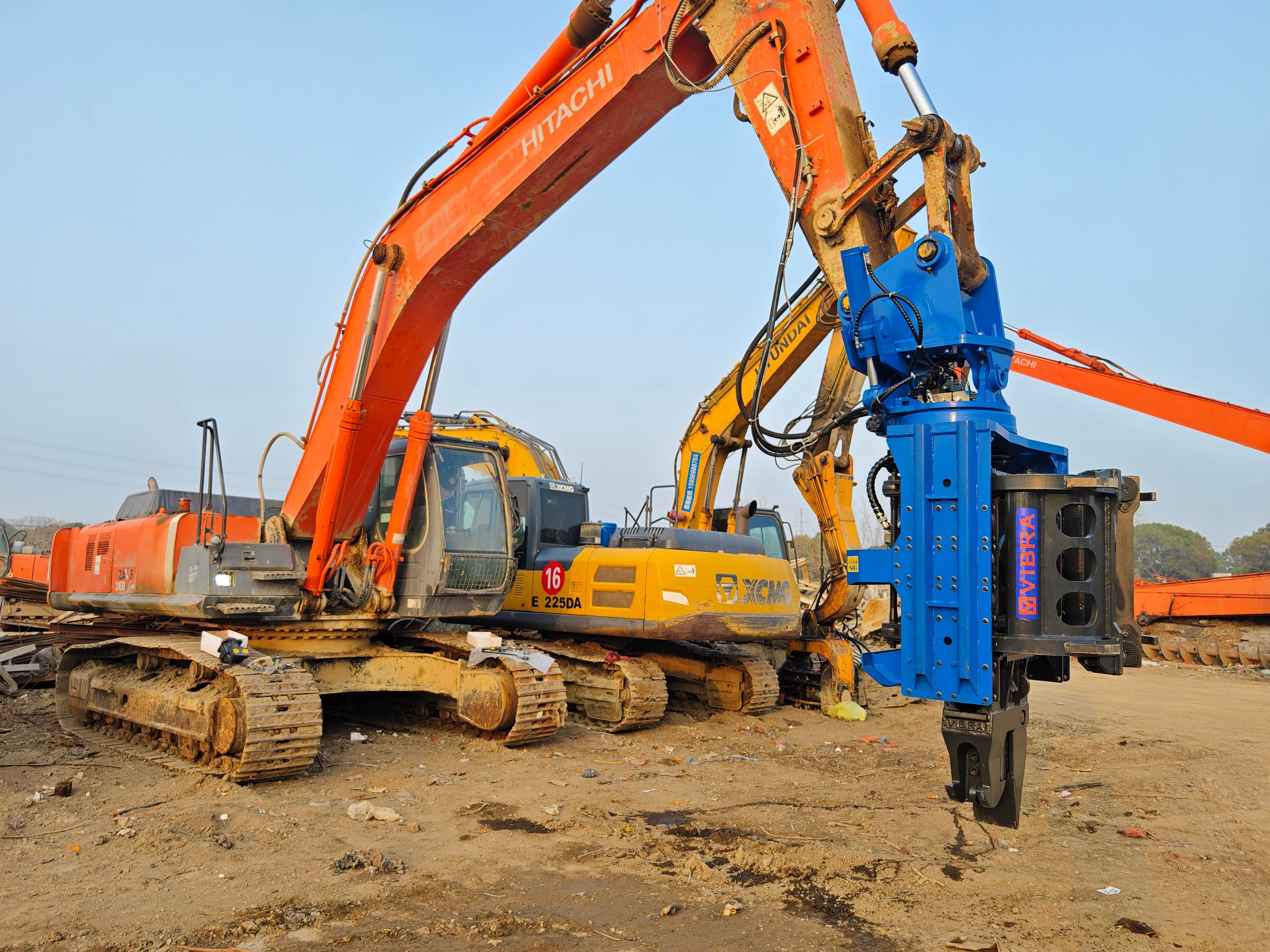 10 M/min Pile Lifting Speed Side Grip Pile Driver with Speed ...